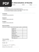 Density Measurement of Irregular Objects | PDF
