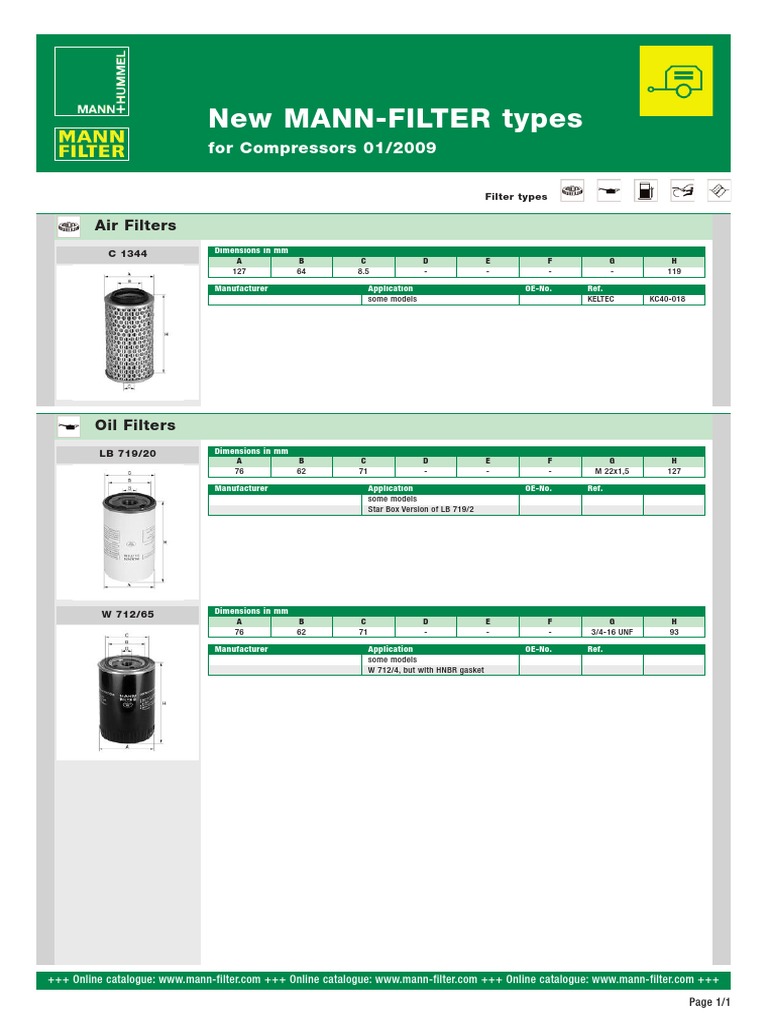 Mann Filters Special | PDF
