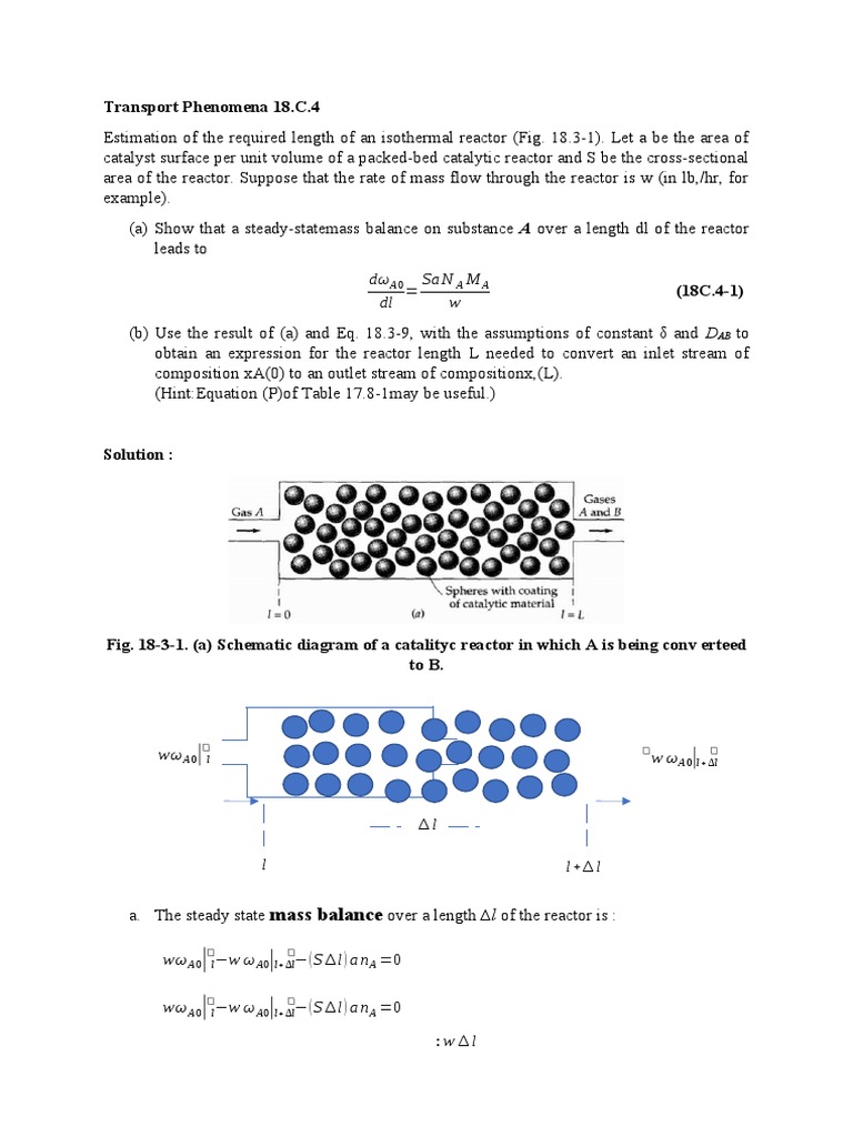 Transport Phenomena 18.4.C | PDF | Chemical Reactor | Mechanical ...