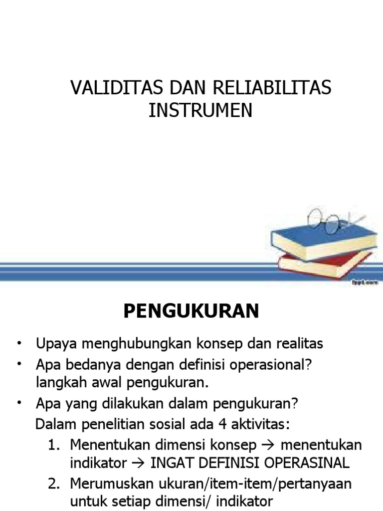 Validitas Dan Reliabilitas Instrumen | PDF