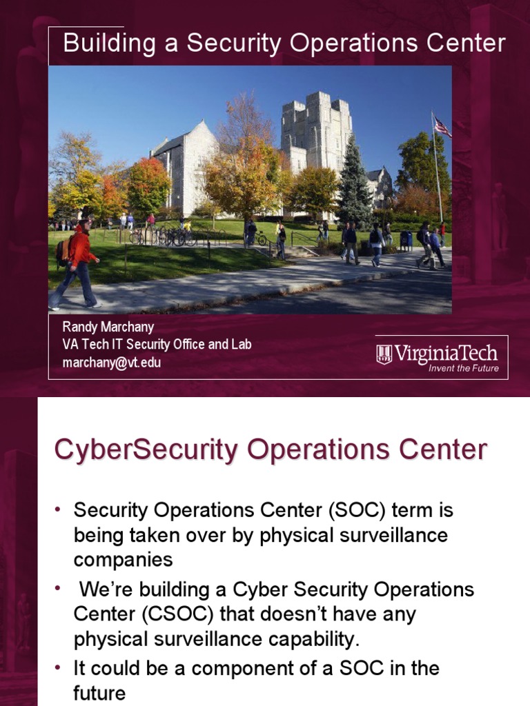 Building a Cybersecurity Operations Center from the Ground Up: Virginia ...