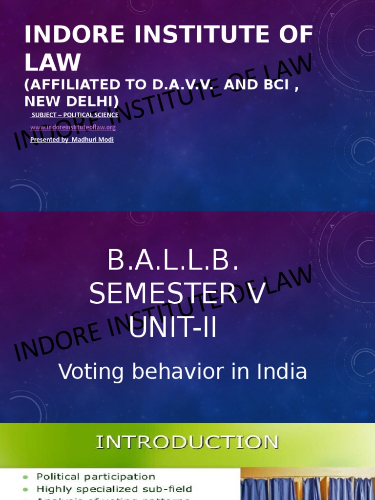 Voting Behavior in India | PDF | Voting | Socioeconomic Status