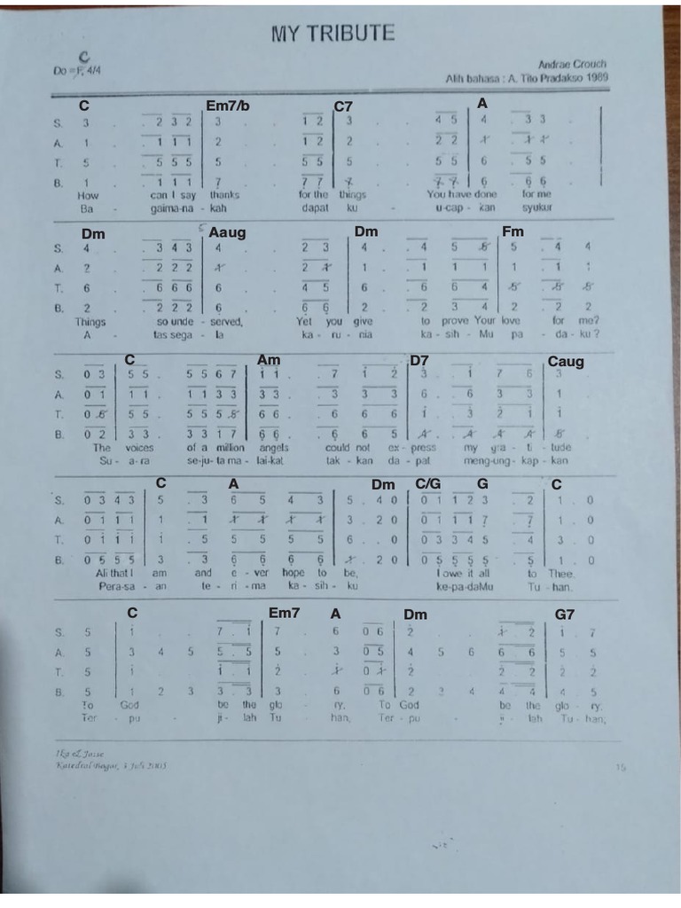 My Tribute-Chord | PDF