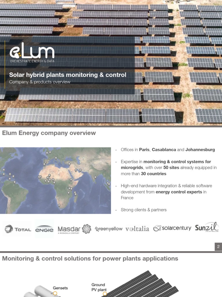 Company Overview - Elum Energy - Power Plants PDF | PDF | Photovoltaics | Electrical Grid