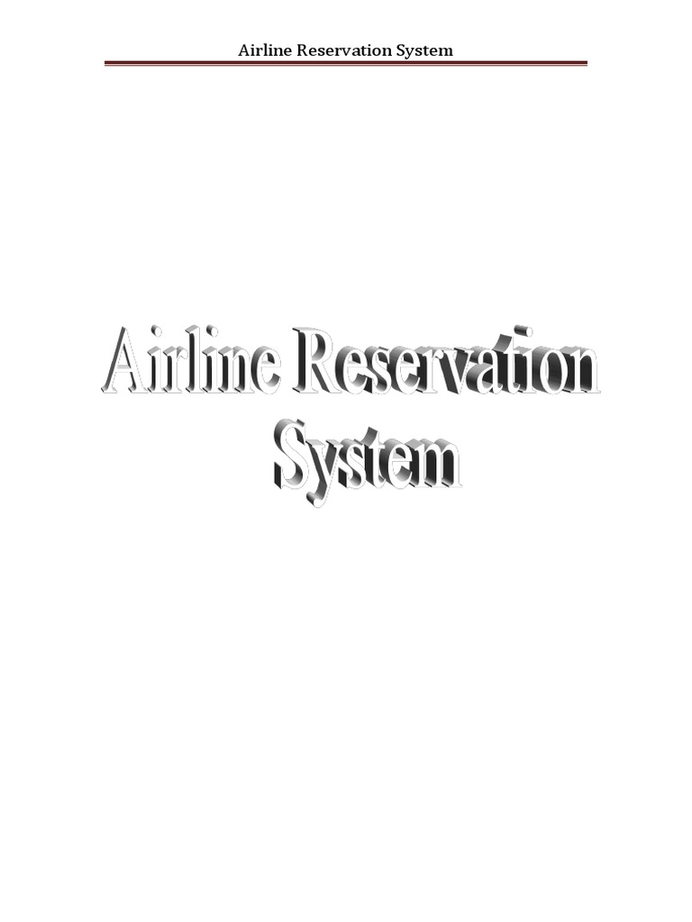 Airline Reservation System | PDF | Relational Database | Java Server Pages