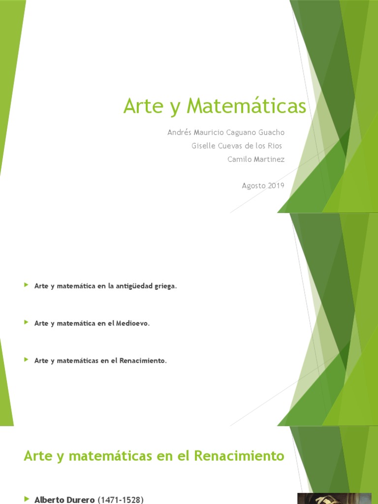 Arte y Matematicas | PDF | Espacio | Albrecht Dürer