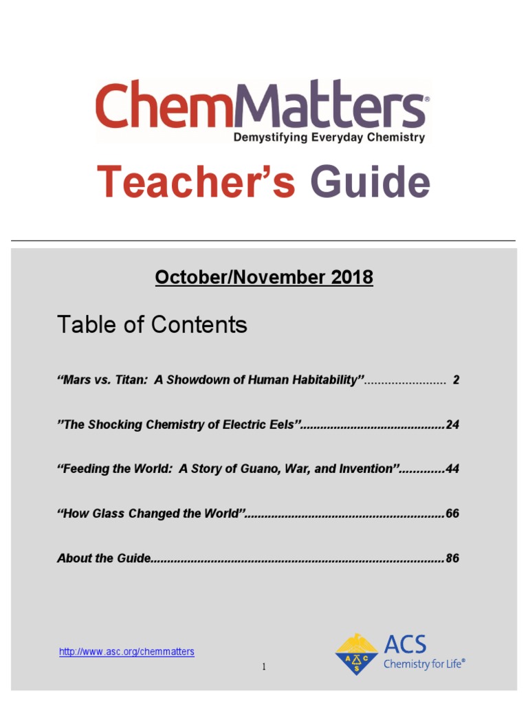 2018 Oct Nov Full Teachers Guide | PDF | Mars | Planetary Habitability