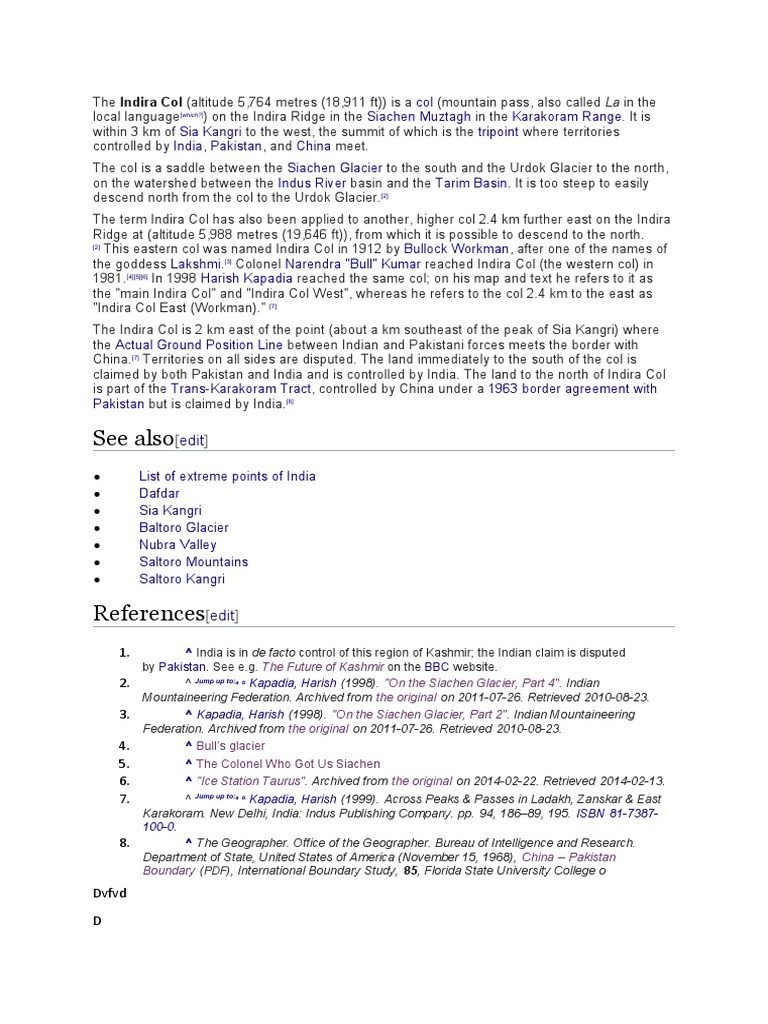 Indira Col | PDF | Mountains | Earth Sciences