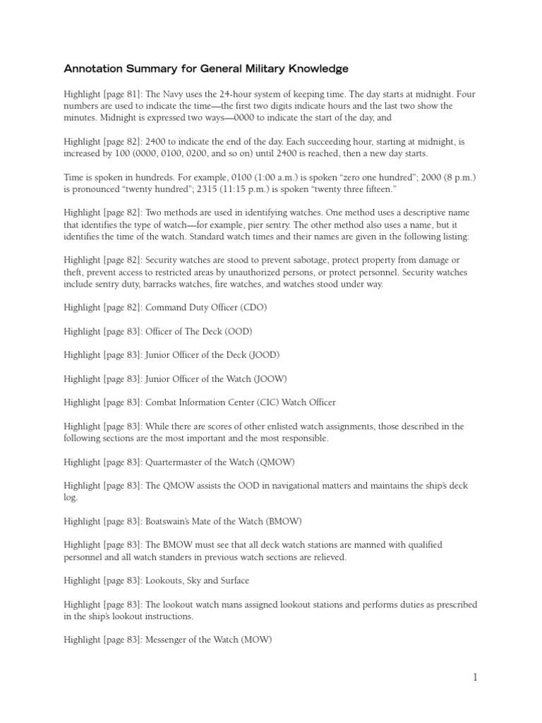 E-2 Annotation Summary GMK | PDF | Officer (Armed Forces) | United ...