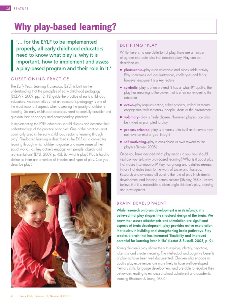Why Play Based Learning PDF | PDF | Early Childhood Education | Childhood