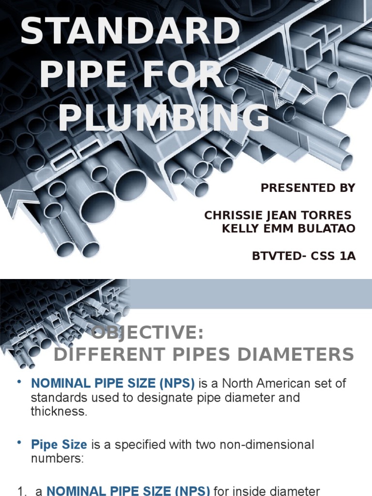 Lesson 2-Standard Pipe For Plumbing With Layout | PDF
