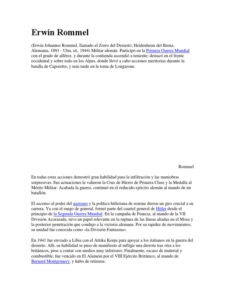 Erwin Rommel | PDF
