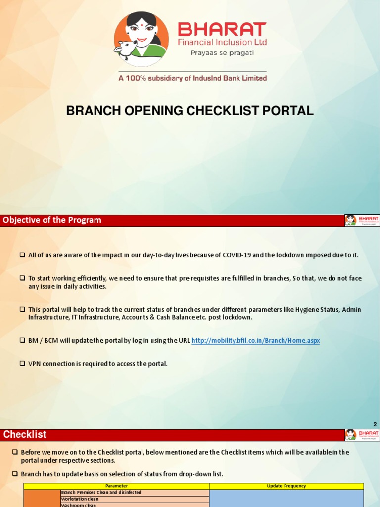 Branch Opening Checklist 1.2 | PDF | Printer (Computing) | Computing