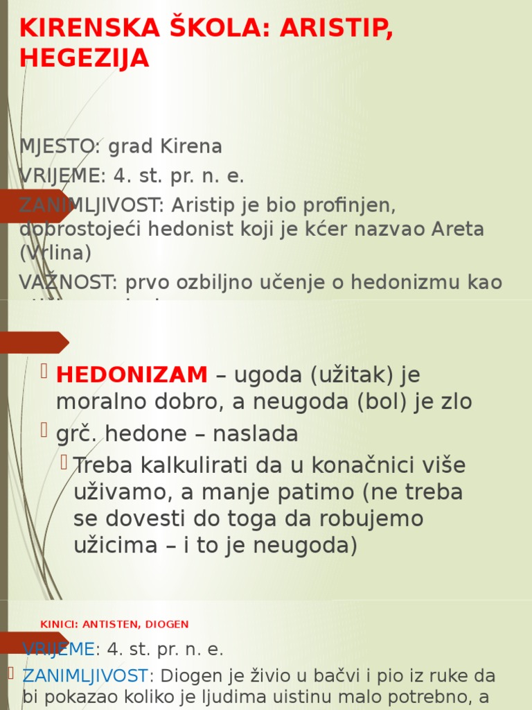 Kirenci I Kinici | PDF