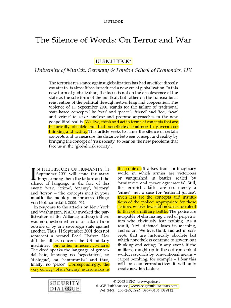 3 - C - Ulrich Beck | PDF | Globalization | Neoliberalism