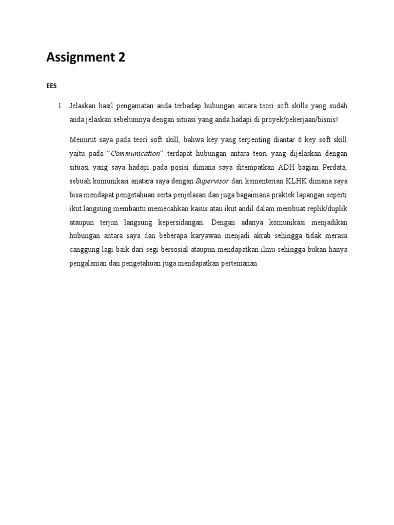 Assignment 2 Binus | PDF | Karier & Perkembangan | Pengembangan Diri