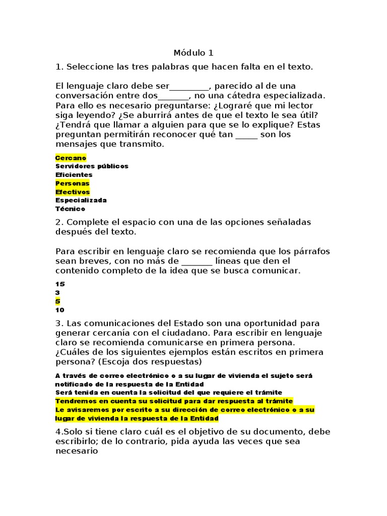 Curso de Lenguaje Claro para Servidores Públicos | PDF | Puntuación ...