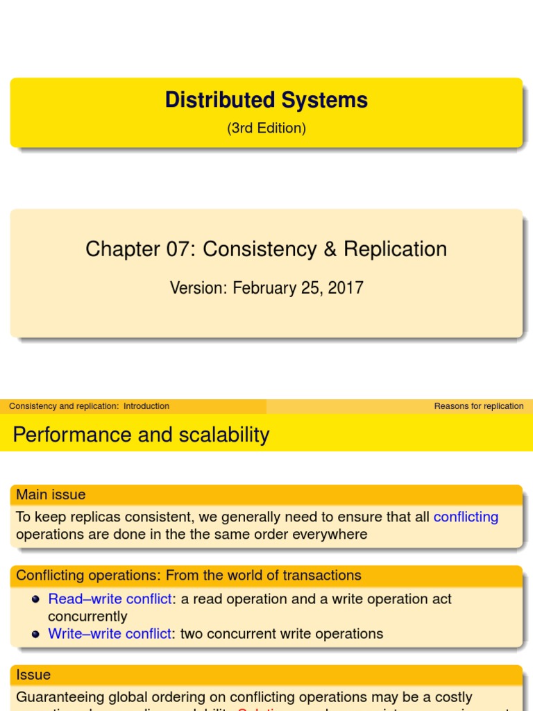 Distributed Systems: Chapter 07: Consistency & Replication | PDF ...