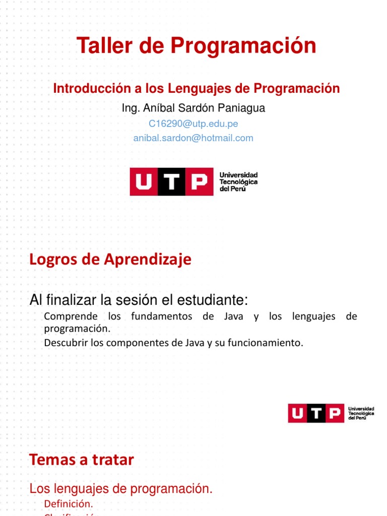01-TDP - 2020 - Introduccion A Los Lenguajes de Programación | PDF ...