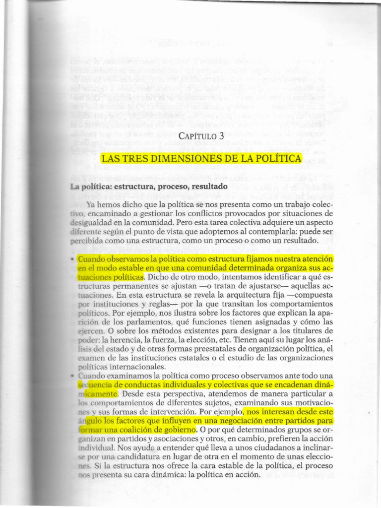 Lectura 4 LAS TRES DIMENSIONES DE LA POLITICA | PDF | Sistemas ...