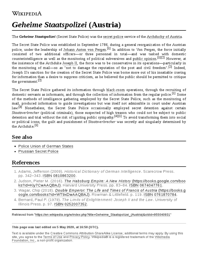 Geheime Staatspolizei (Austria) : See Also | PDF | Crime & Violence ...