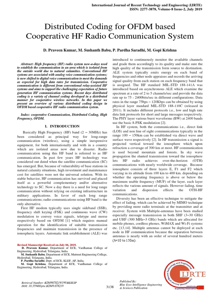 HF Radio Communication | PDF | High Frequency | Radio Propagation
