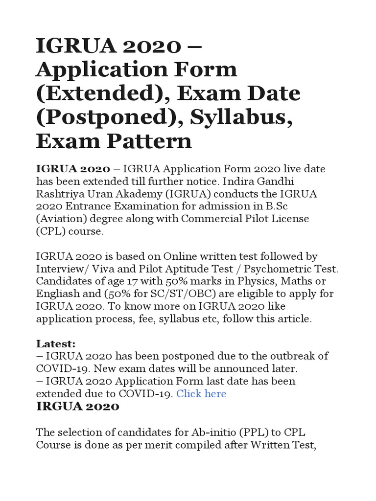 IGRUA Entrance Exam 2020 Complete Guide - Sample Questions-WOMBAT ...