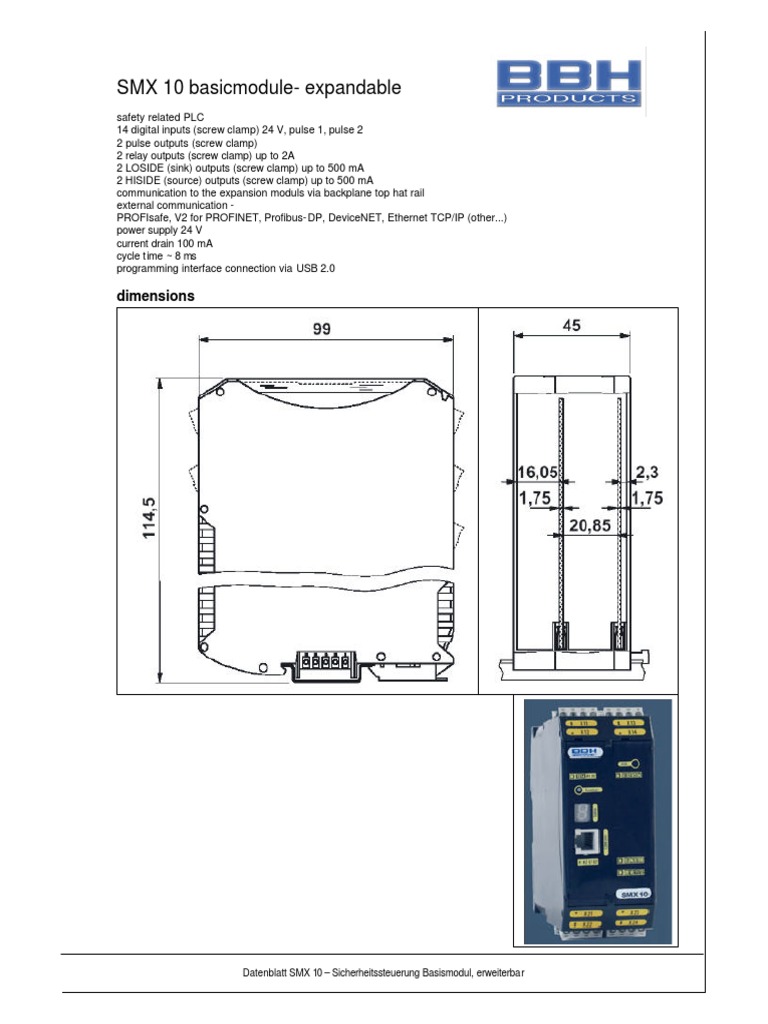 BBH Basicmodul SMX 10 E | PDF | Electronic Engineering | Computer ...