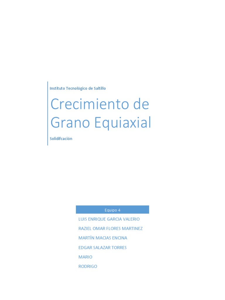 Crecimiento Equiaxial | PDF | Cobre | Aluminio