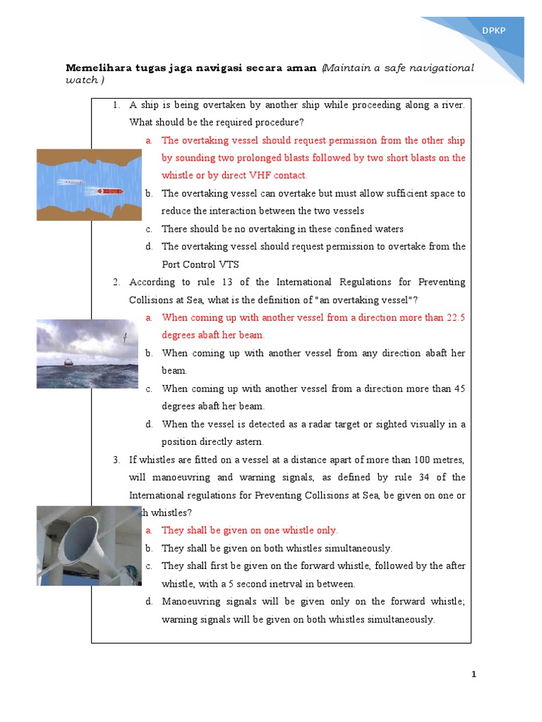Maintain A Safe Navigational Watch | PDF | Navigation | Water Transport