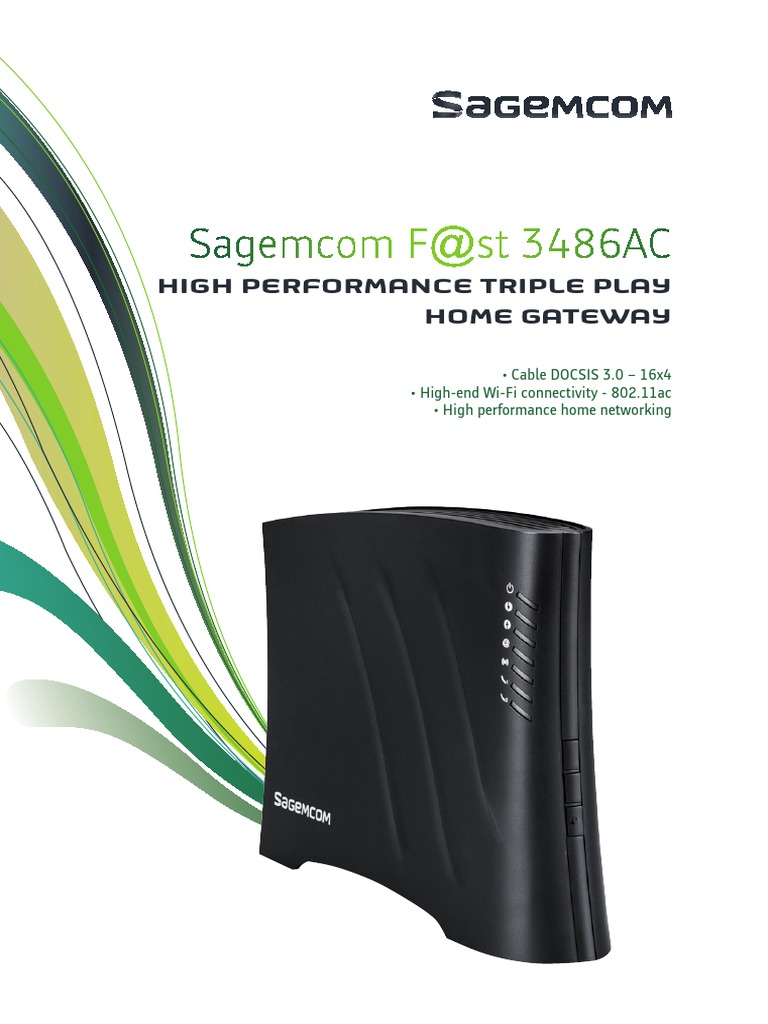 Sagemcom F @ST 3486AC: High Performance Triple Play Home Gateway | PDF ...