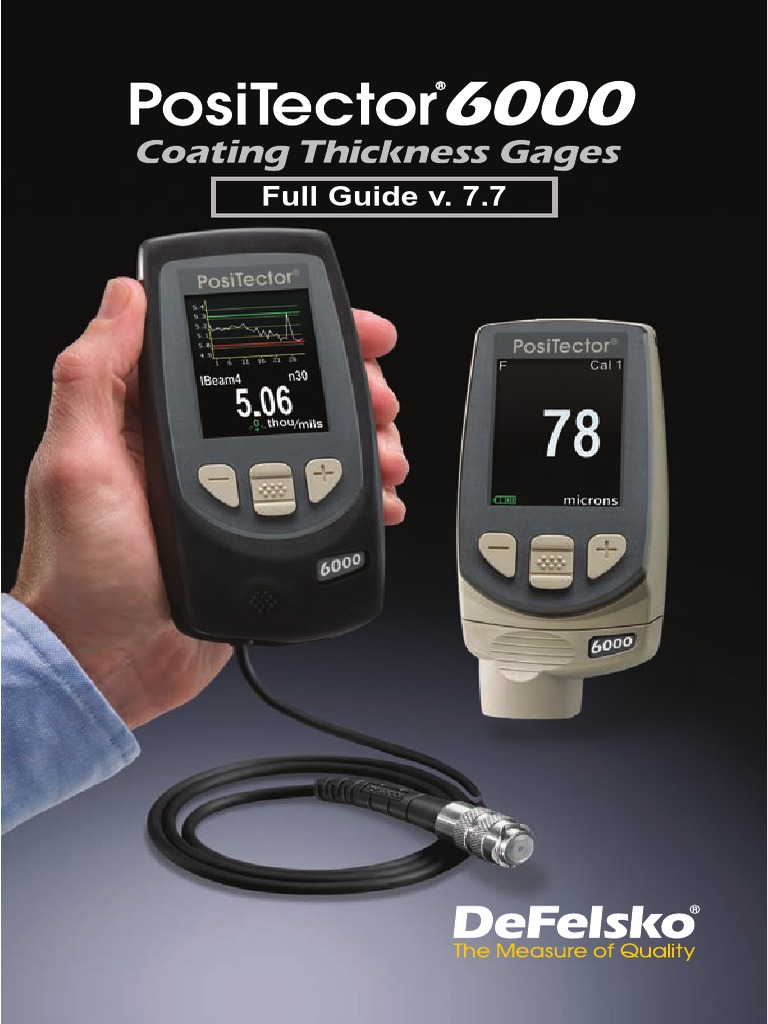 PosiTector 6000 Manual PDF | PDF | Wi Fi | Calibration