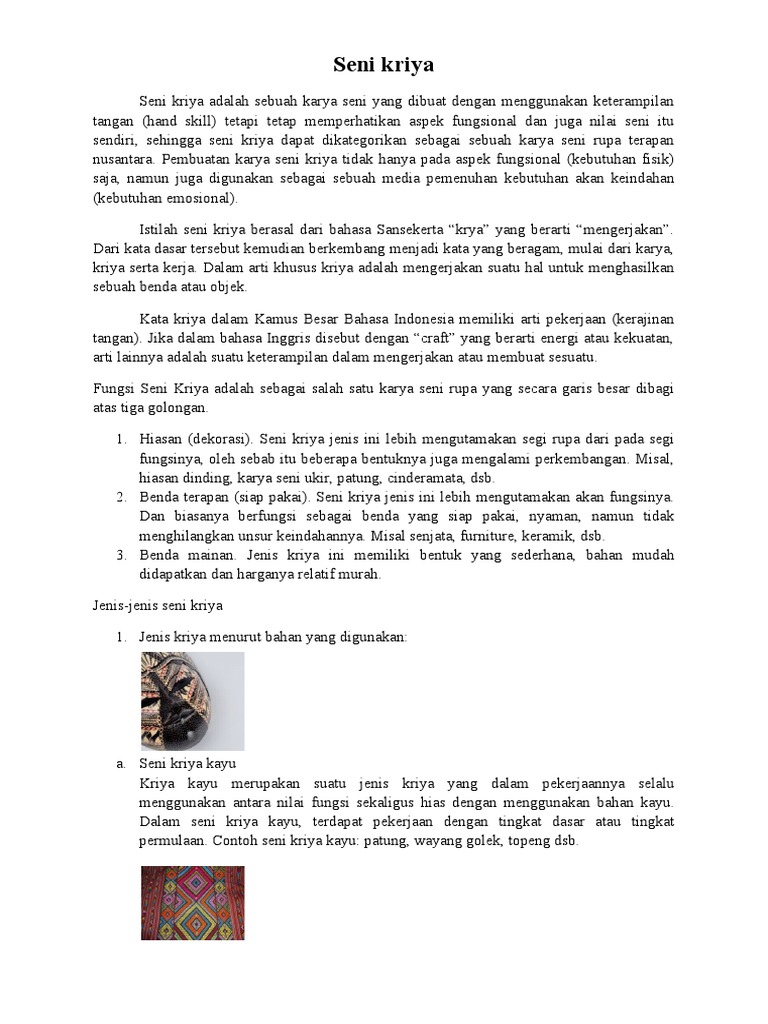 Seni Kriya | PDF