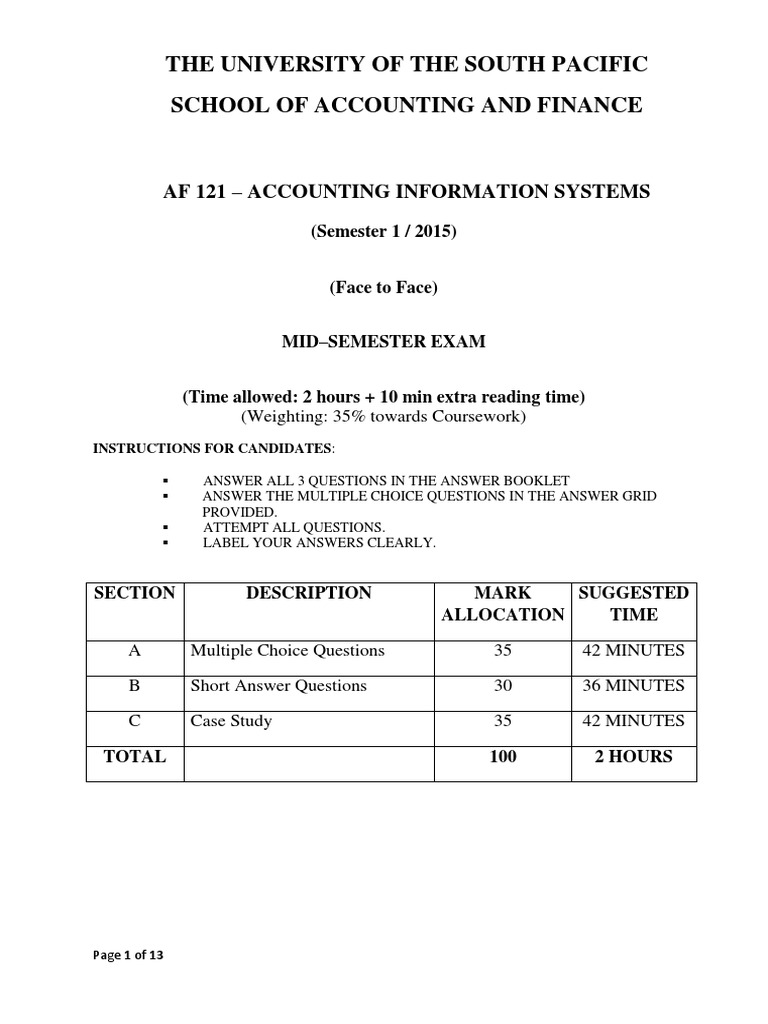 Af121 MST Solution 2015 | PDF | Invoice | Cybercrime