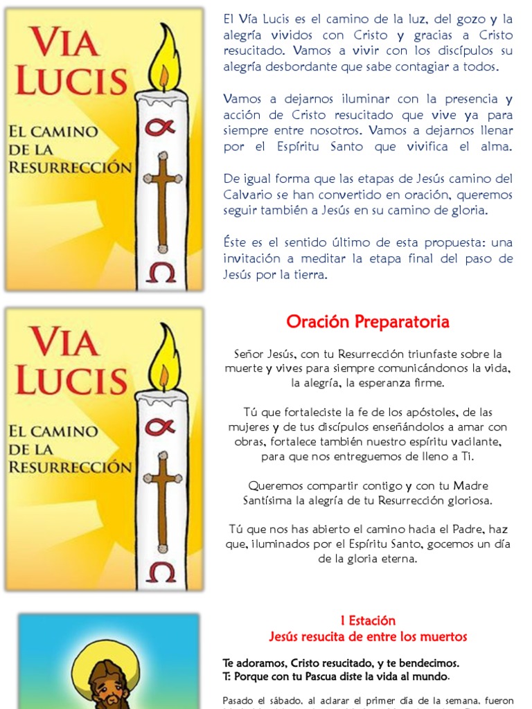 Vía Lucis (El Camino de La Resurrección) | PDF | Oración | La resurrección de Jesús