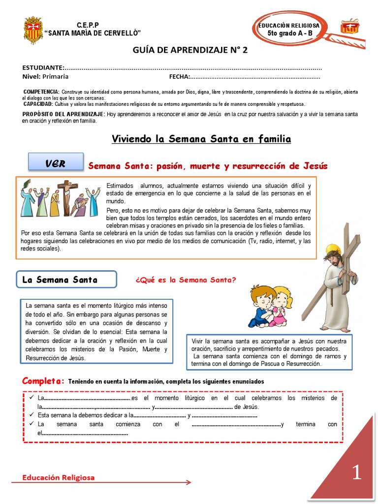 Viviendo la Semana Santa en familia | PDF | Pascua de Resurrección | La ...