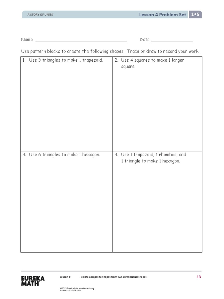 Lesson 4 Problem Set: A Story Of Units
