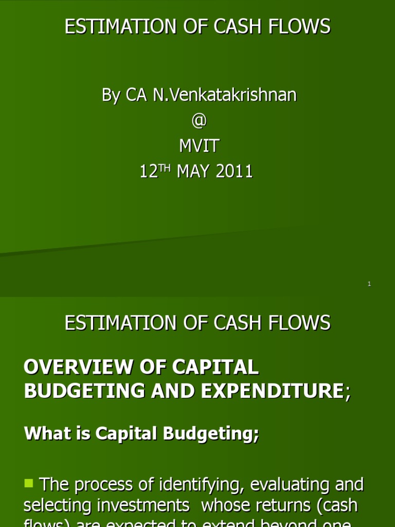 Estimation of Cash Flows | Download Free PDF | Capital Expenditure ...