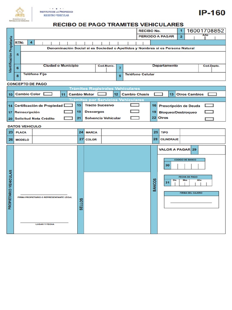 Formulario IP 160 | PDF