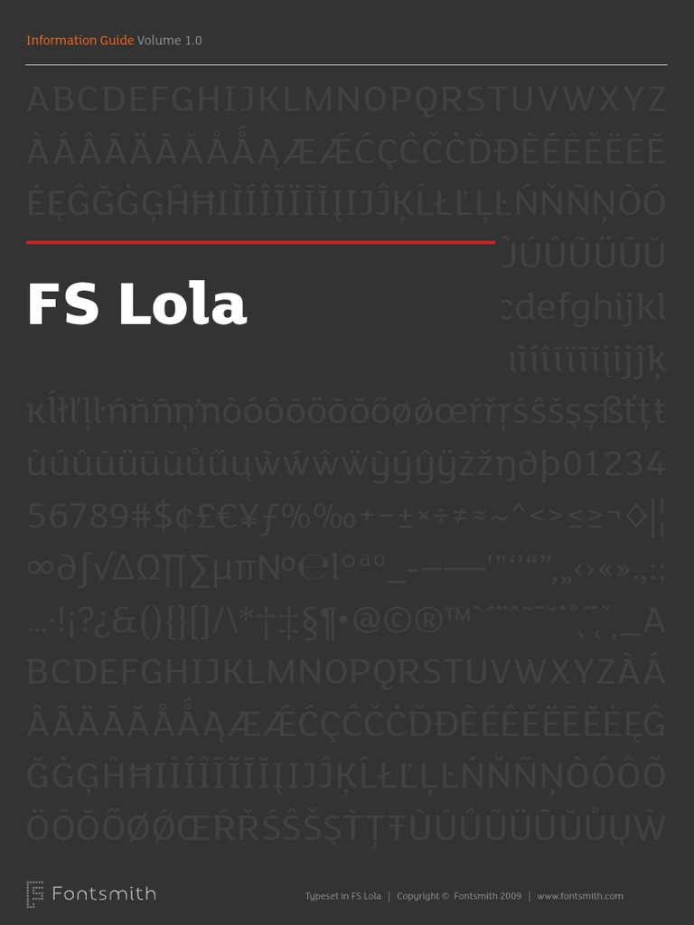 FS Lola: Information Guide | PDF | Typefaces | Writing