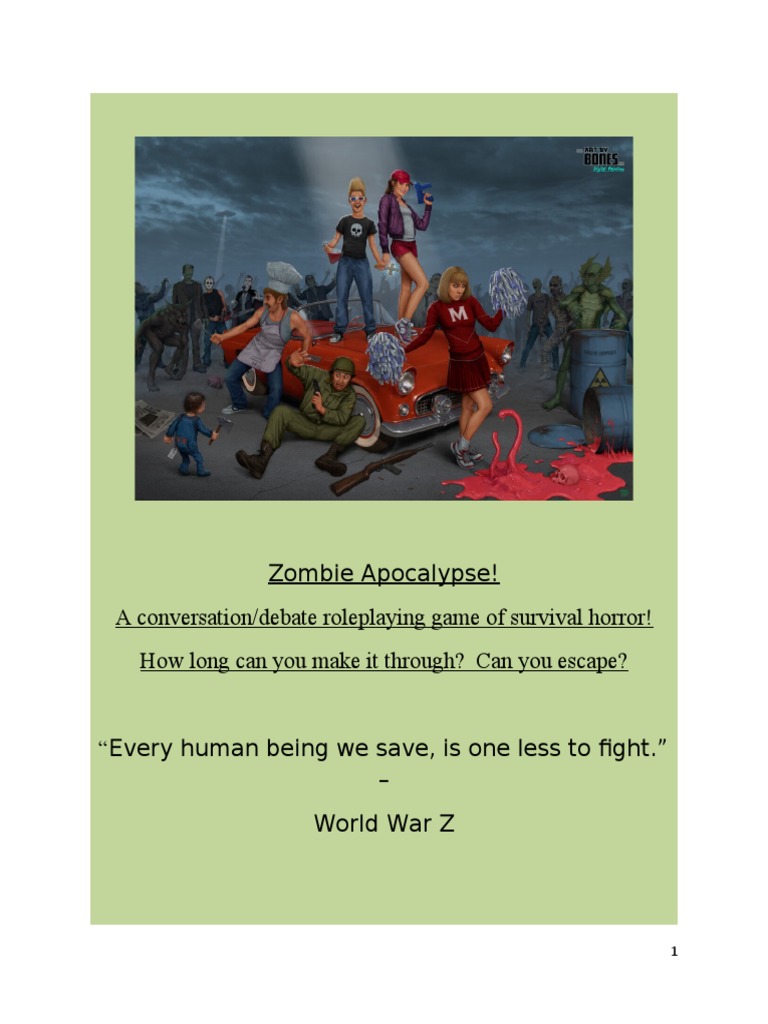 Zombie Apocalypse Debateconversation | PDF | Rationing | Zombies