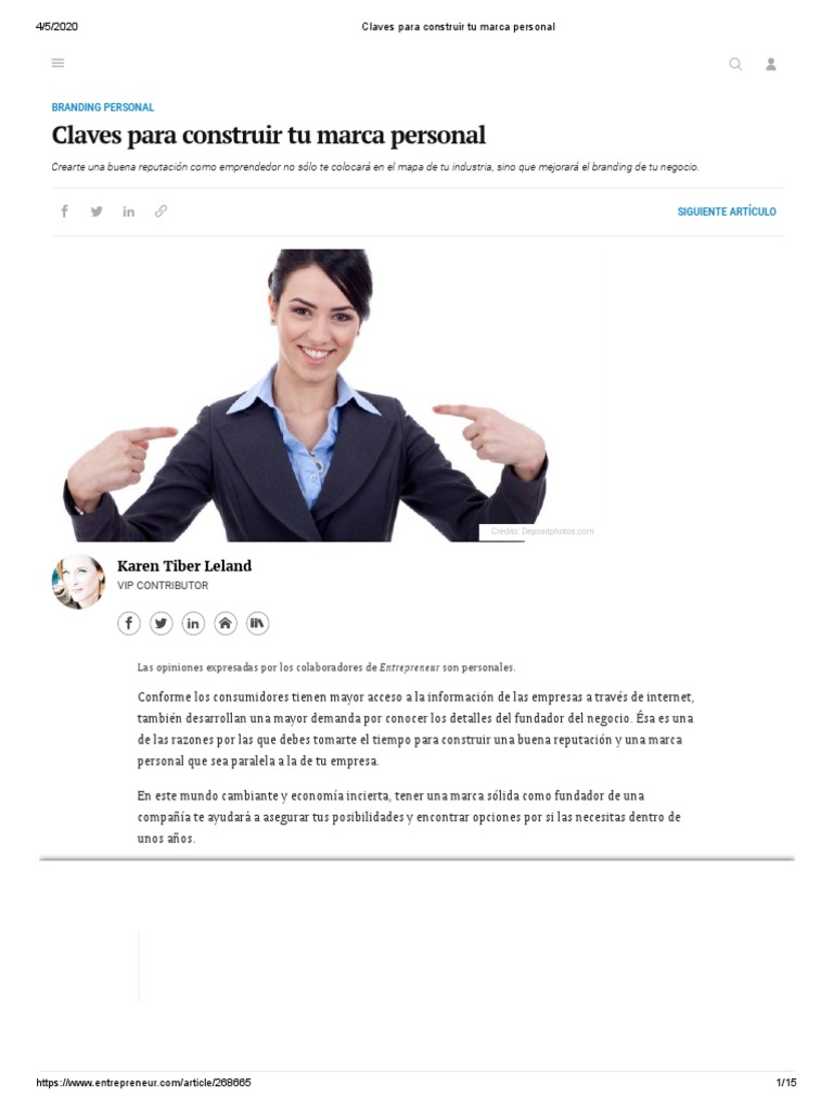 Claves para Construir Tu Marca Personal | PDF