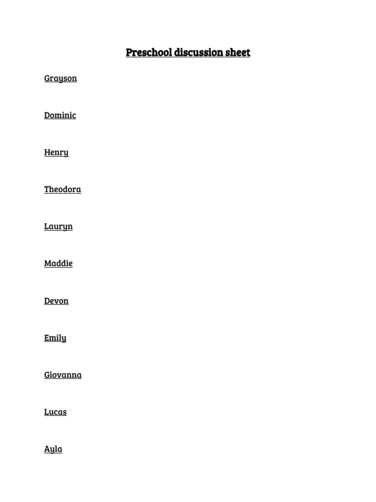 Discussion Sheet | PDF