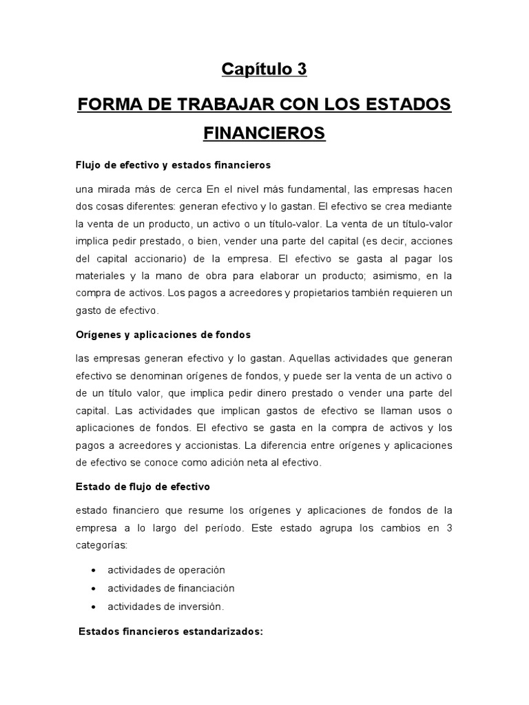 Capítulo 3 RESUMEN | PDF | Ratio financiero | Compartir (Finanzas)