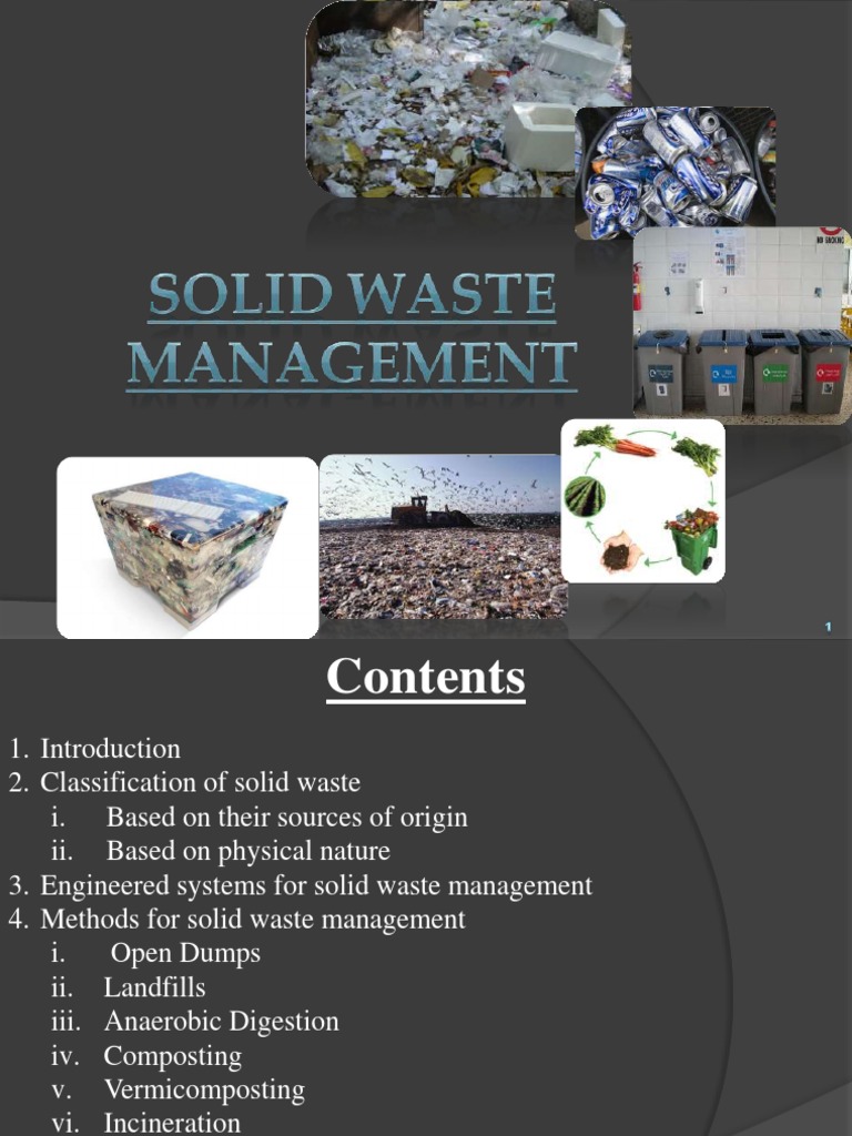 Solid Waste Management ppt-01 | PDF | Municipal Solid Waste | Landfill