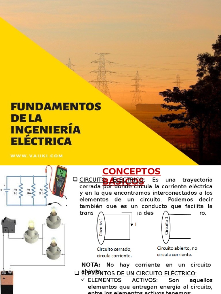 Conceptos Básicos de Circuitos Eléctricos | PDF | Corriente eléctrica | Resistencia Eléctrica y ...
