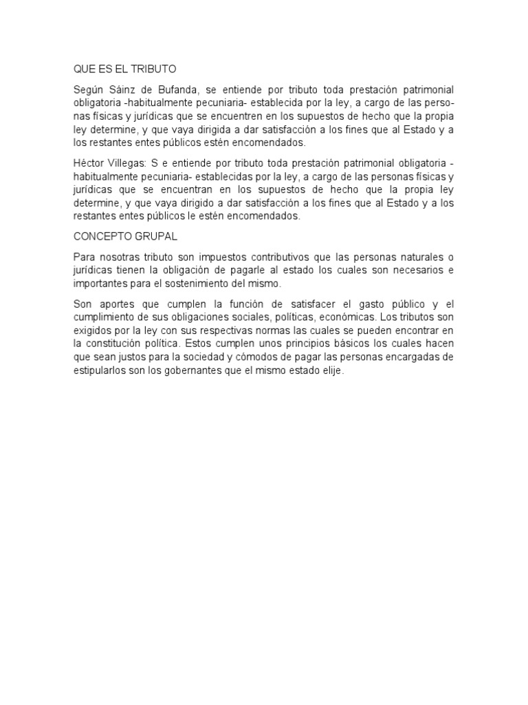 Que Es El Tributo | PDF