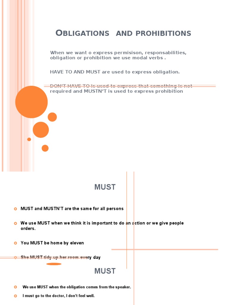 Understanding Modal Verbs: Expressing Obligation, Prohibition, and ...