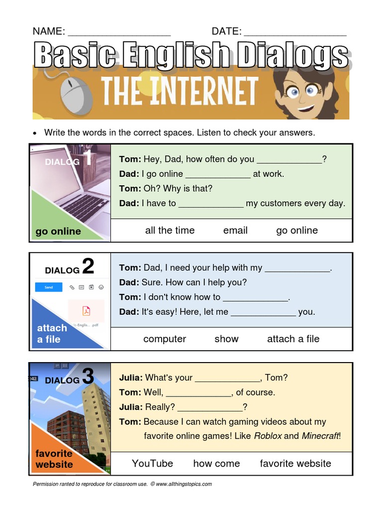 Gadgeds Basic-English-Dialogs-Internet | PDF | Internet | Computing