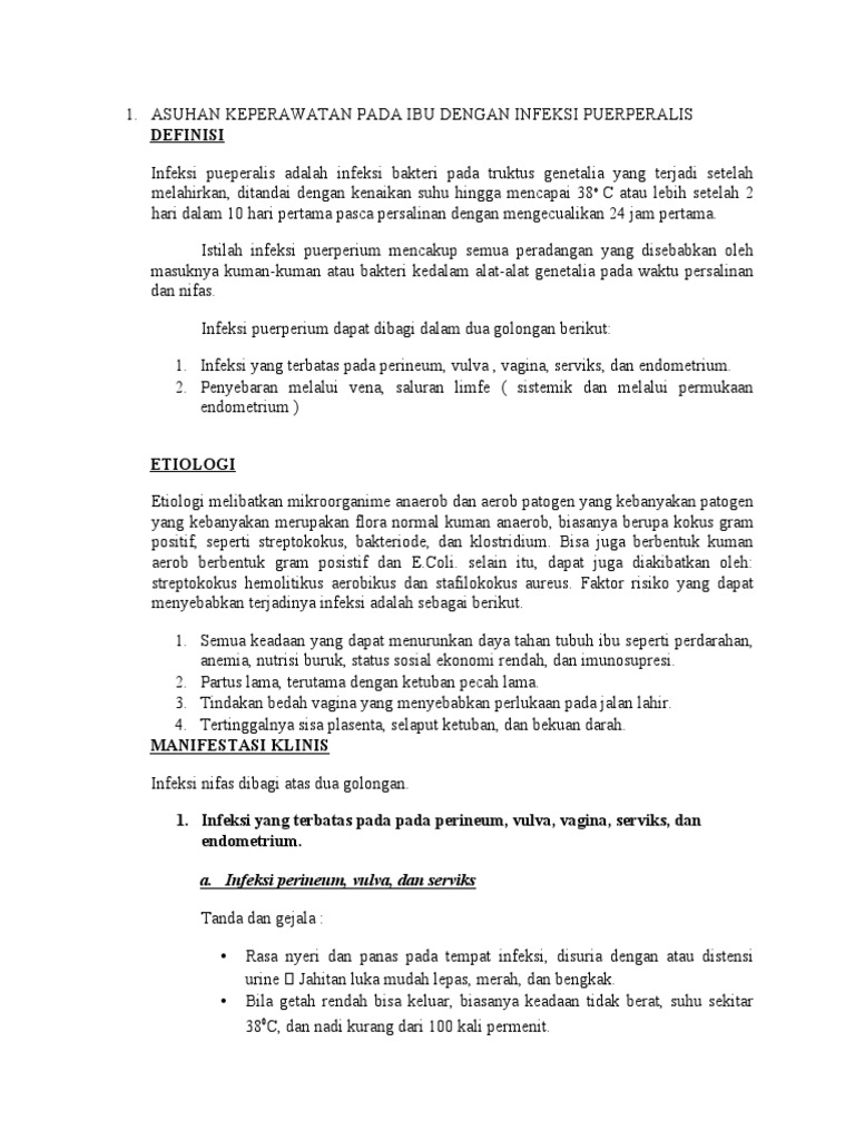 Penanganan Infeksi Puerperalis pada Ibu | PDF